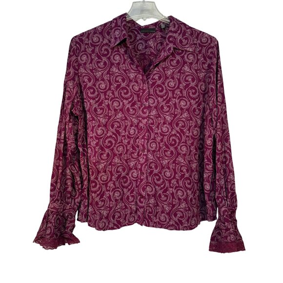 Apostrophe | Tops | Apostrophe Xl Long Sleeve Paisley Blouse With Lace ...